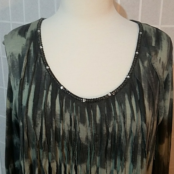 Faith | Dresses | Faith Gray Tyedye Fringed Dress | Poshmark